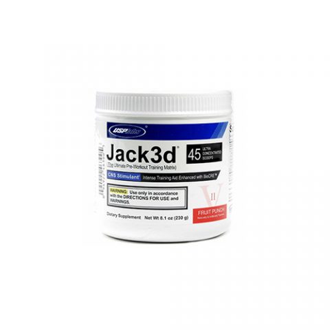 USP Labs, Pre-Workout, Jack3d (Fruit Punch Flavour, 248 g - 45 serv x 5 ...